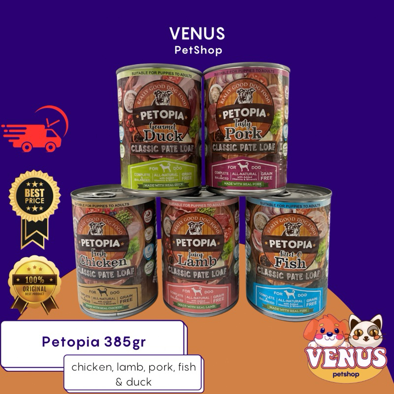 Jual petopia dog wet food 385gr makanan anjing basah kaleng | Shopee ...
