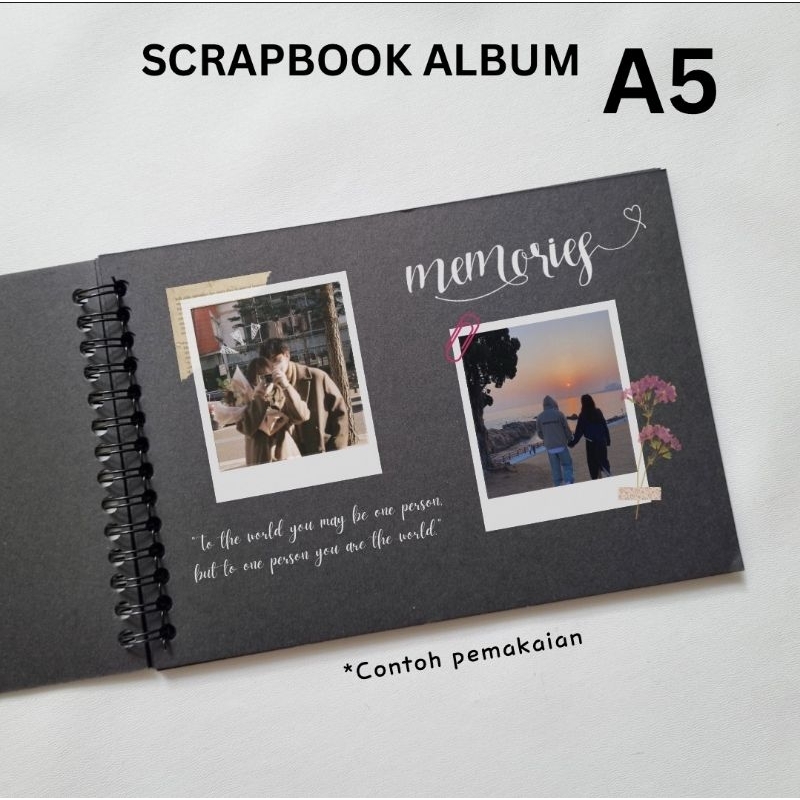 Jual Scrapbook album hitam polos ukuran A5 12 lembar | Shopee Indonesia