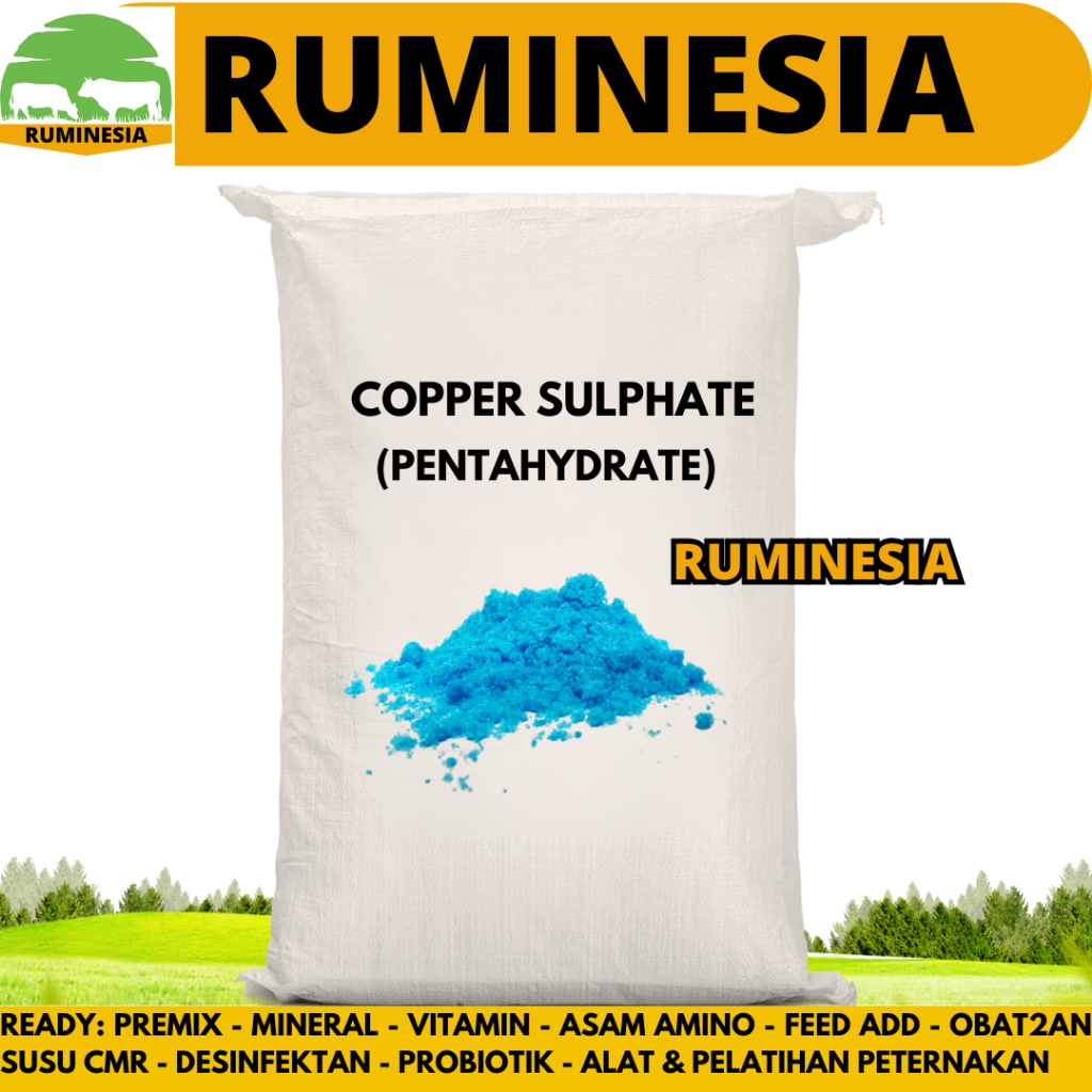Jual TERUSI 25 KG (1 SAK) - COPPER SULPHATE 25kg Prusi CuSO4 Tembaga ...