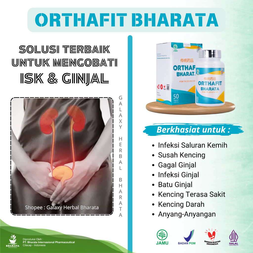 Jual Orthafit Bharata Original 100% - Obat ISK Ginjal Infeksi Saluran Kemih Obat Gagal Ginjal ...