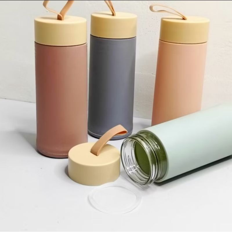 Jual Botol Kaca Tali Polos Tanpa Box / Botol Polos / Tumbler Kaca Polos ...