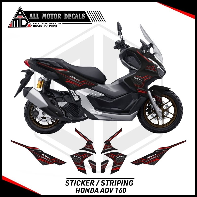 Jual STICKER STRIPING HONDA ADV 160 GRAFIS CUSTOM / DECAL ADV 160 NEW ...
