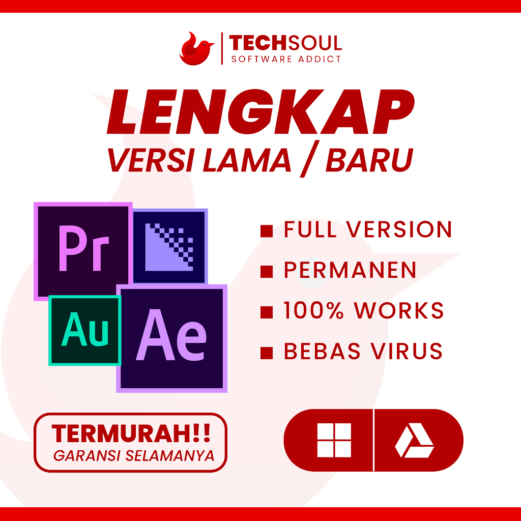 Jual Audition/Premiere Pro/After Effects/Media Encoder 2025 2024 2023 ...