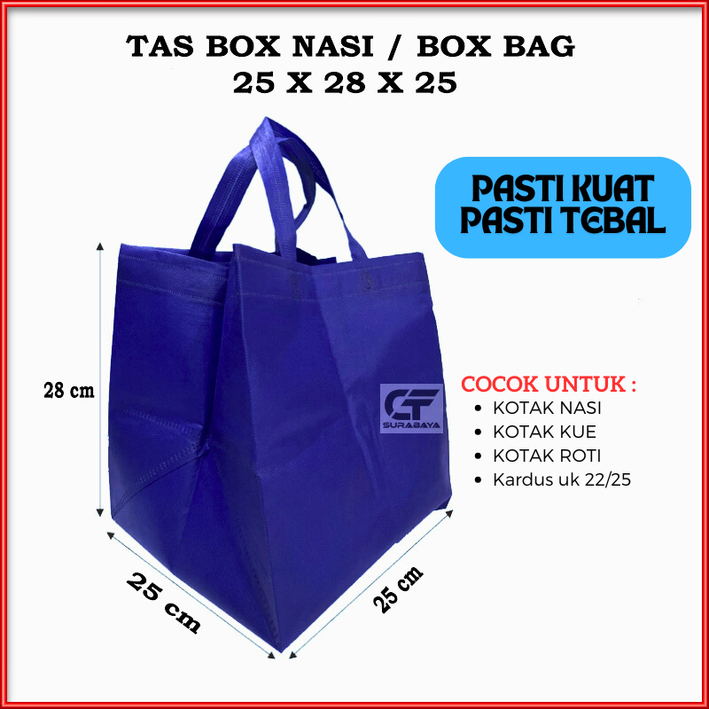 Jual Tas Spounbond Box 25x28x25 | Tas Berkat Hajatan | Tas Spunbond Nasi Kotak Goodie Bag Nasi ...