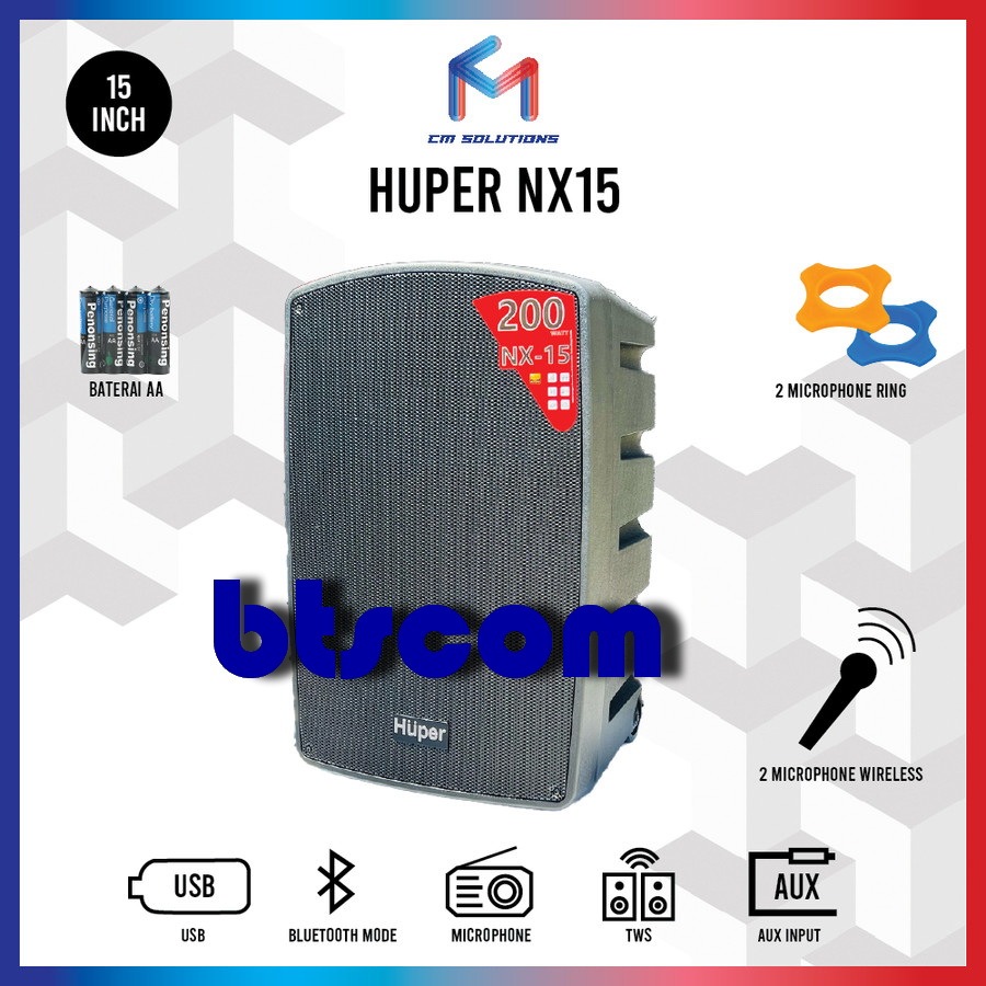 Jual Speaker Portable Huper NX15 NX 15 15 inch ORIGINAL FREE STAND ...