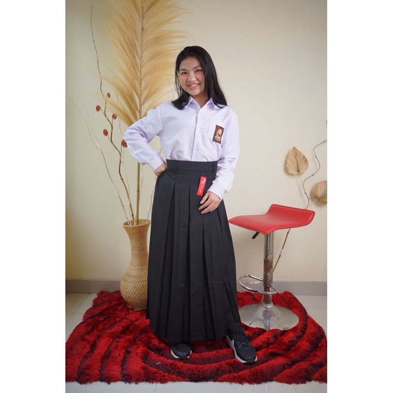 Jual DIVA LEE Amanda Rok Rempel Sekolah Dan Kerja Warna Hitam | Shopee ...