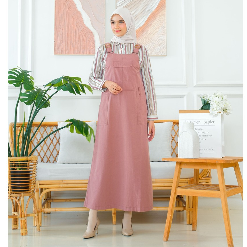 Jual RILLEY - Overall Cordelia | Dress Panjang Muslim Wanita | Overal ...