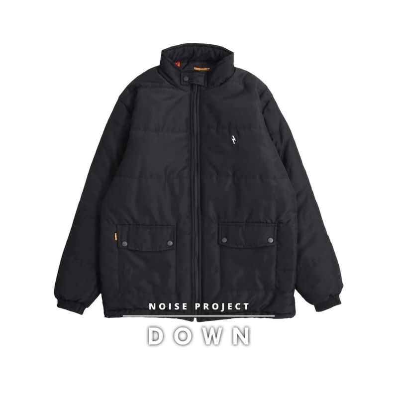 Jual Noise Project Puffer Jacket "Down" Black | Shopee Indonesia