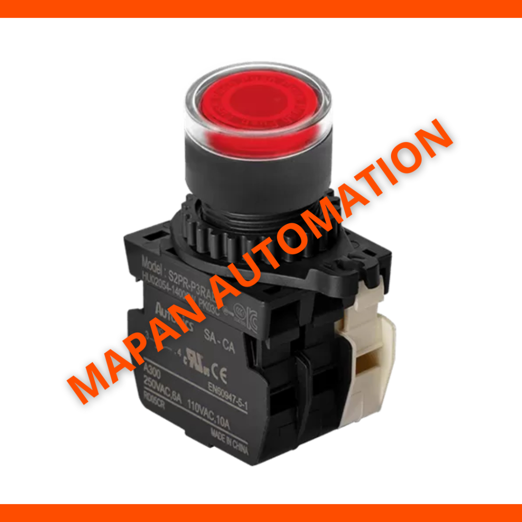 Jual S2PR-P3RABD AUTONICS PUSH BUTTON LAMP 24VDC 22MM MERAH ORIGINAL ...