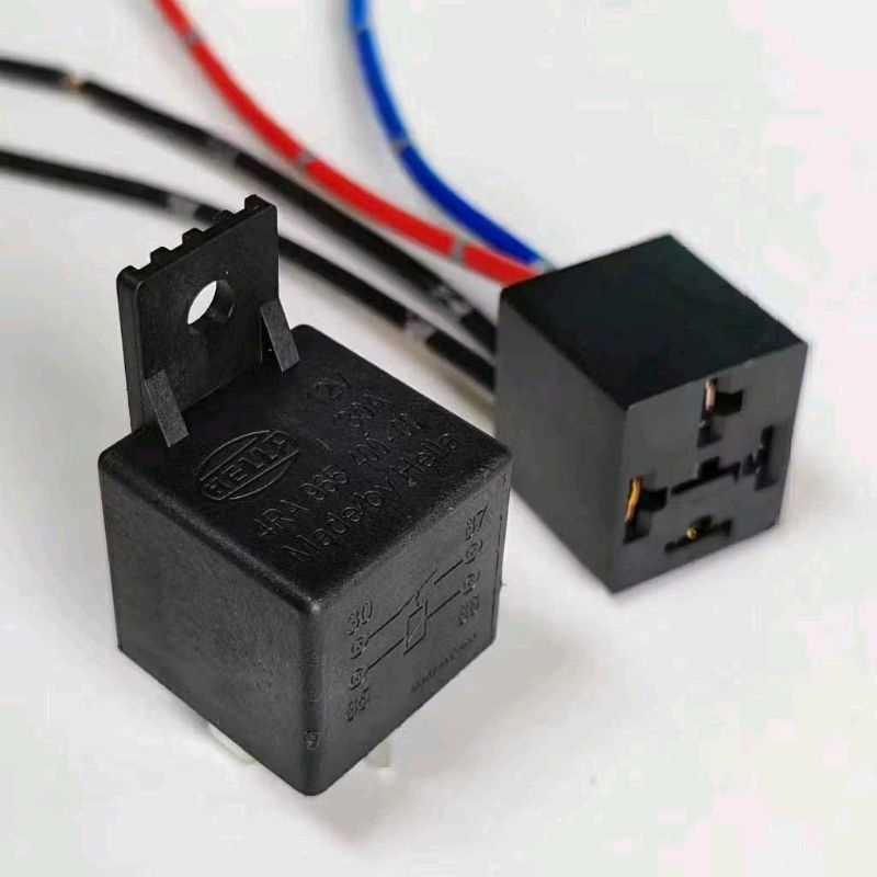 Jual Relay 12v Kaki 4 Hella set Socket Relay klakson Dan Lampu 12volt ...