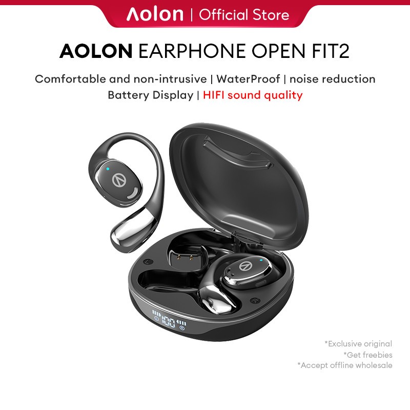 Jual Aolon Open fit2 Wireless Bluetooth Headphones Original Power ...