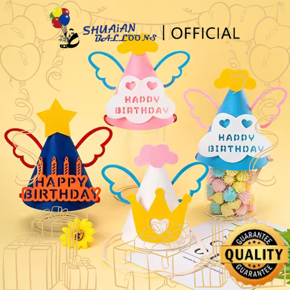 Jual Topi Bunga Berwarna Kuning Putih Pink Biru Yang Lucu Pesta Ulang ...