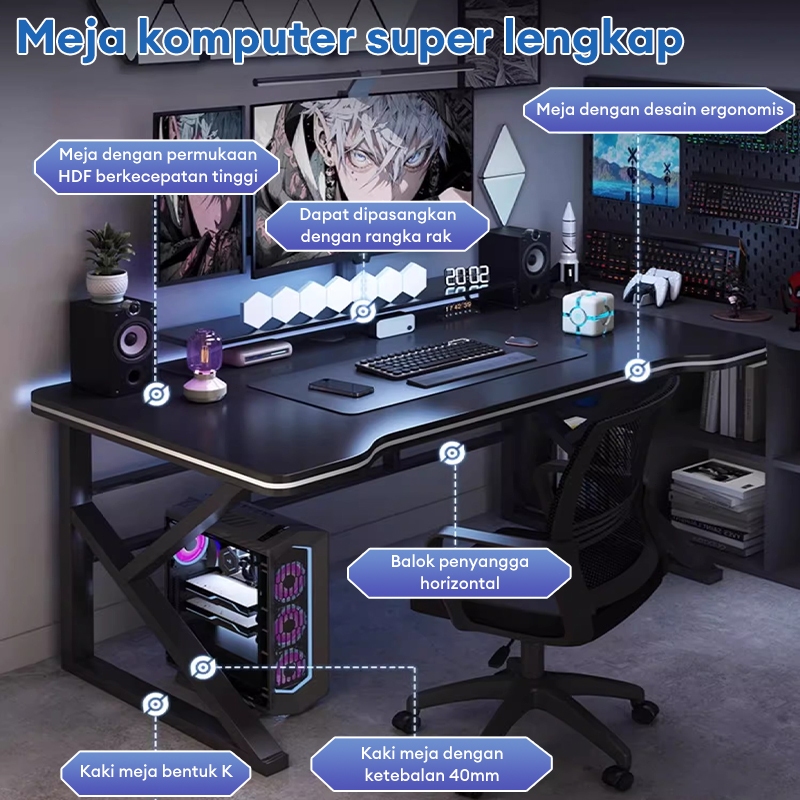 Jual Meja Komputer Meja Gaming Minimalis Modern Meja Laptop Meja ...