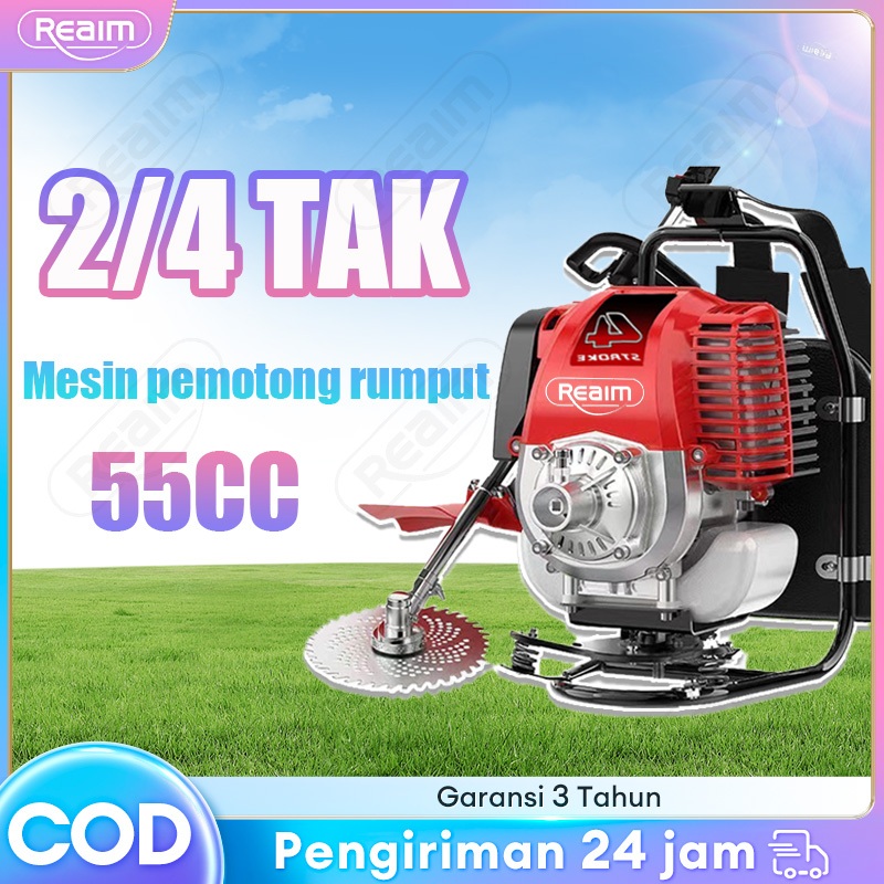 Jual Reaim Mesin Potong Rumput Gendong Bensin 4 Tak Farmwork Solution Brush Cutter Kualitas ...