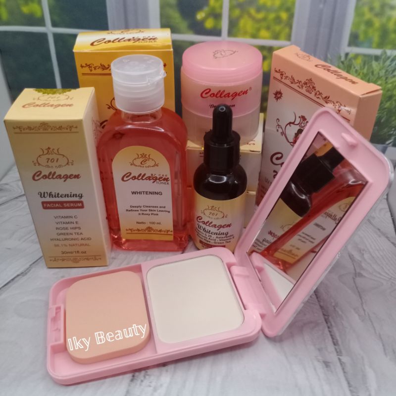 Jual COLLAGEN 5in1 ( Krim Siang,Malam , Serum , Toner , Bedak ...