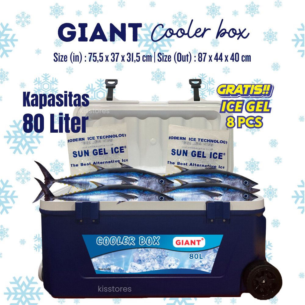 Jual Cooler Box 80 Liter Roda Box Pendingin Es Ikan Daging Beku Cooler ...