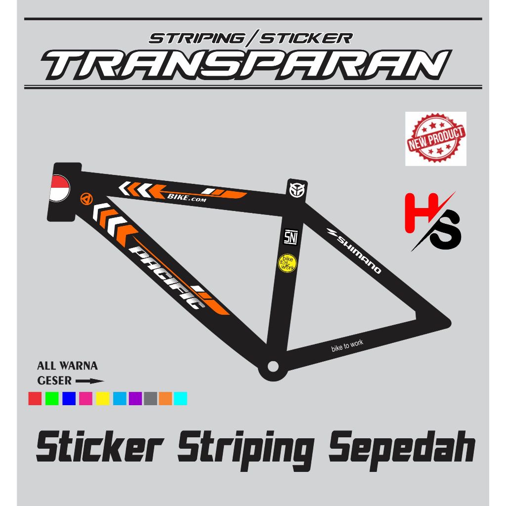 Jual STIKER STRIPING TRANSPARAN SEPEDAH VARIASI TERBARU NEW A4 | Shopee ...