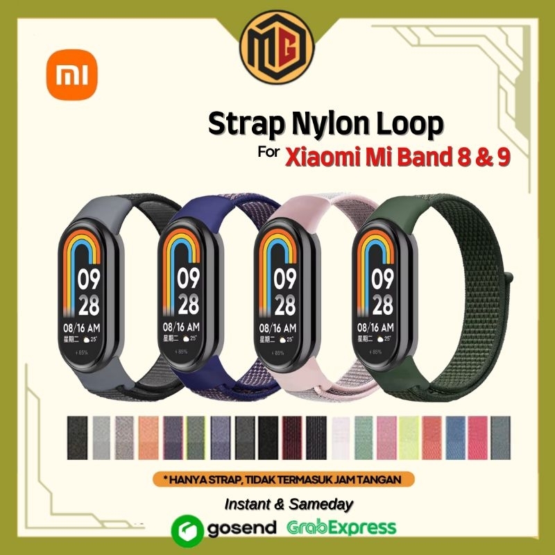 Jual Strap Mi Band 9 / Mi Band 8 Nylon Loop Quick Dry Lembut Tali Nilon Xiaomi Smart Band 8 9 ...