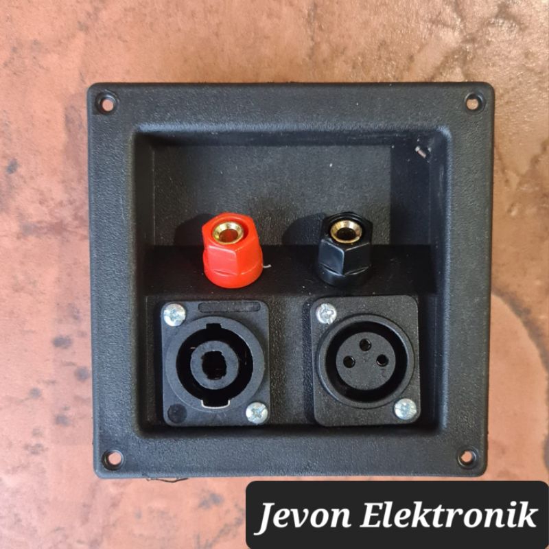 Jual Terminal Box Speaker Biding Post 2 Soket Spikon 2in1 Set Spiker ...