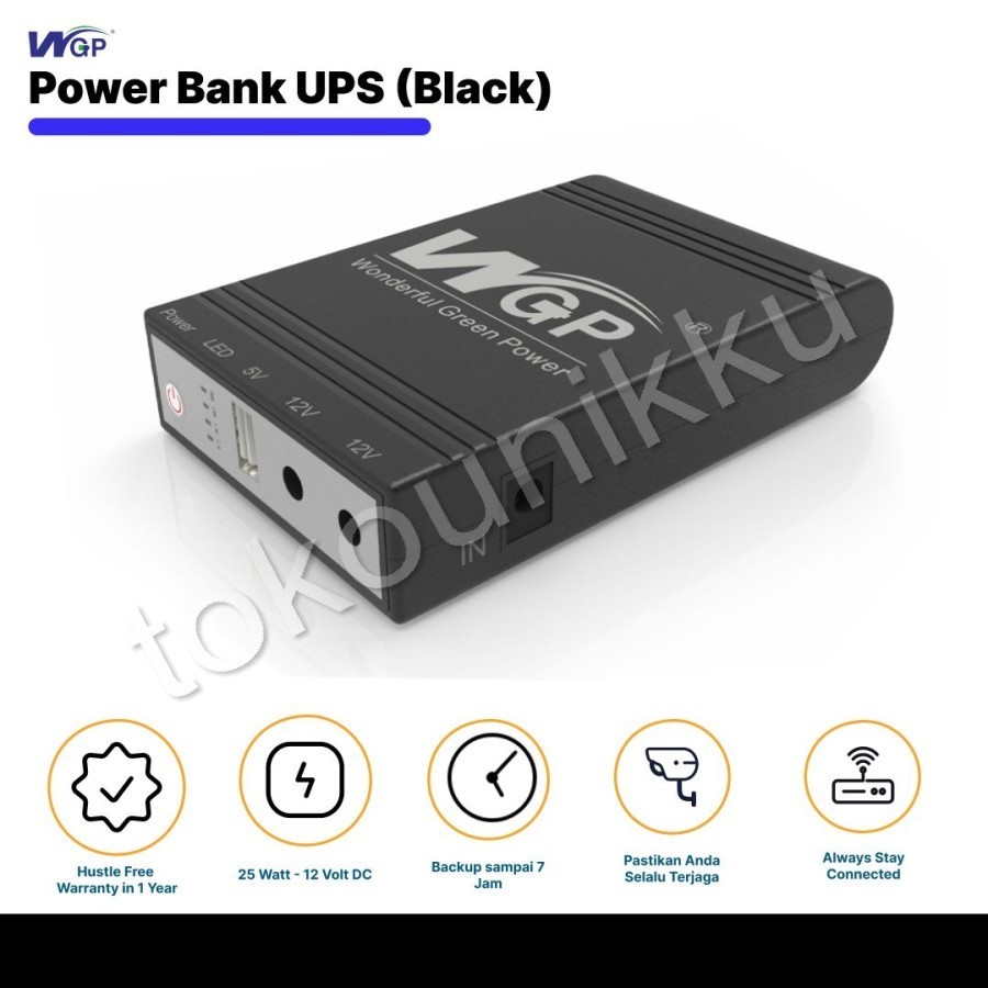 Jual WGP Mini UPS Travel Adaptor Untuk Backup CCTV Modem Router Include ...