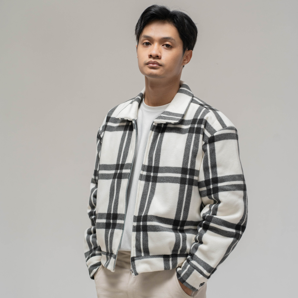 Jual ROLF - Plaid Boxy Jacket | Jaket Zipper Kotak Boxy Pria | Shopee ...