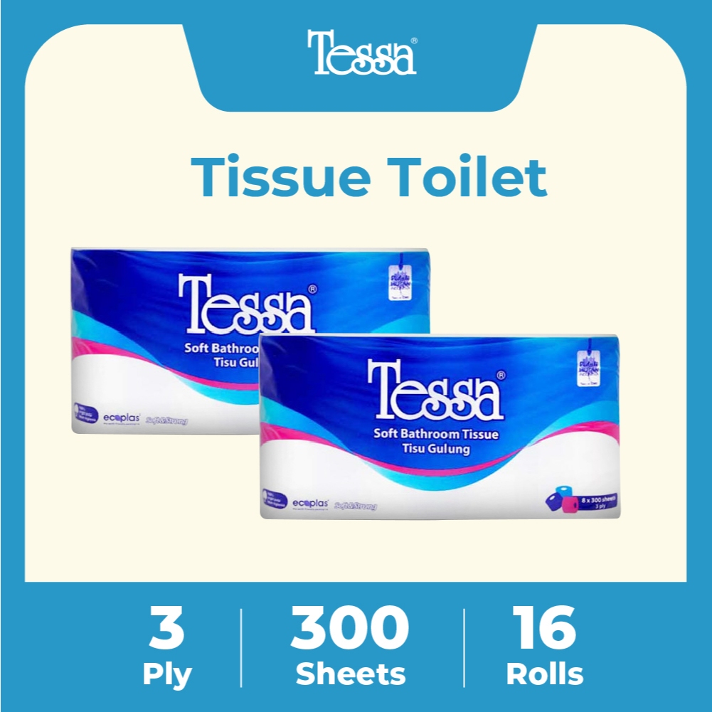 Jual Tessa Toilet Tissue 300 sheets x 16 roll | Shopee Indonesia