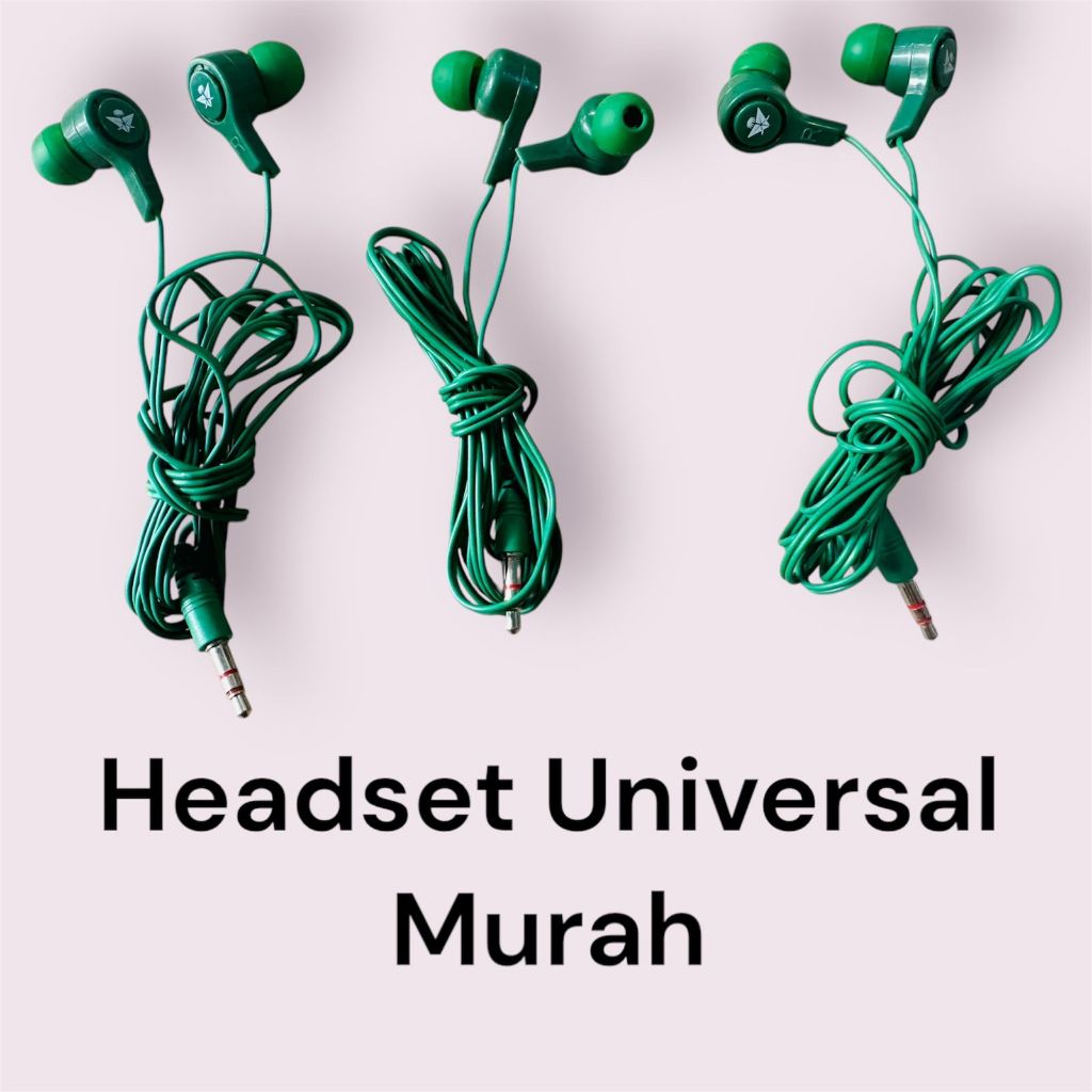 Jual Headset Murah Earphones Music Murah Handsfree Musik Stereo Super Bass Universal Cocok Untuk ...