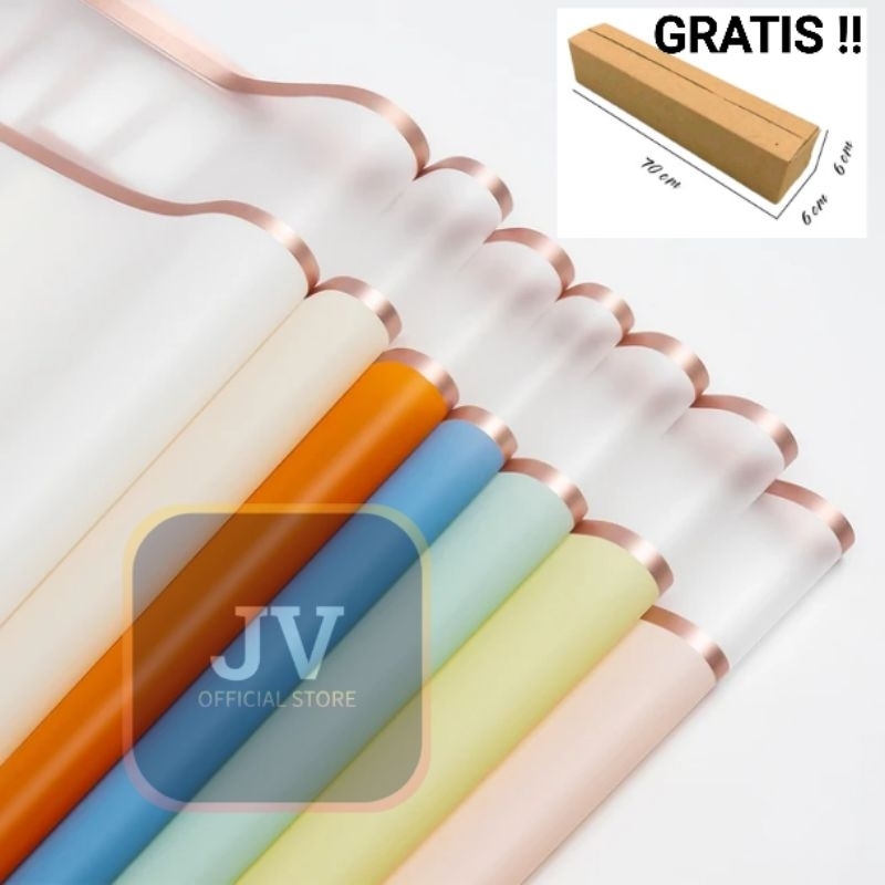 Jual (20 LEMBAR) Kertas Cellophane Impor Double Frame Doff Untuk Buket ...
