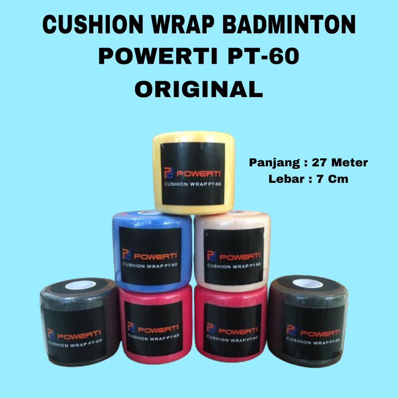 Jual GRIP BUSA PELAPIS GRIP RAKET/CUSHION WRAP POWERTI PT-60 ORIGINAL ...