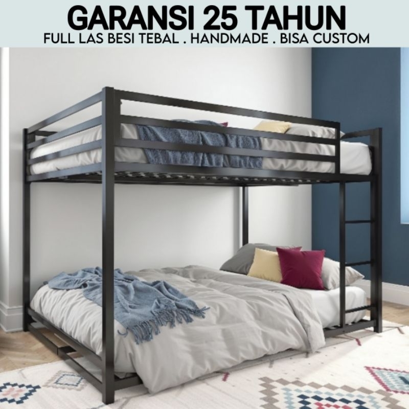 Jual [GARANSI 25 THN] Ranjang Tingkat Full Besi Tebal Tahan 25 Tahun ...