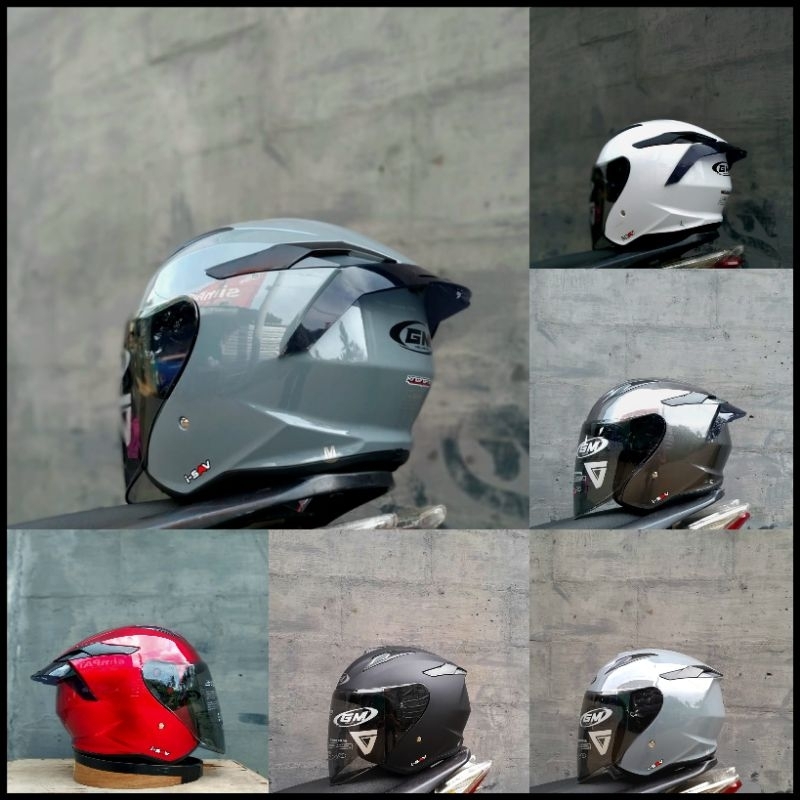 Jual HELM GM KING FIGHTER ULTRA & BASIC SOLID, PAKET SPOILER SLOT INTERCOM, SINGLE VISOR SMOKE ...