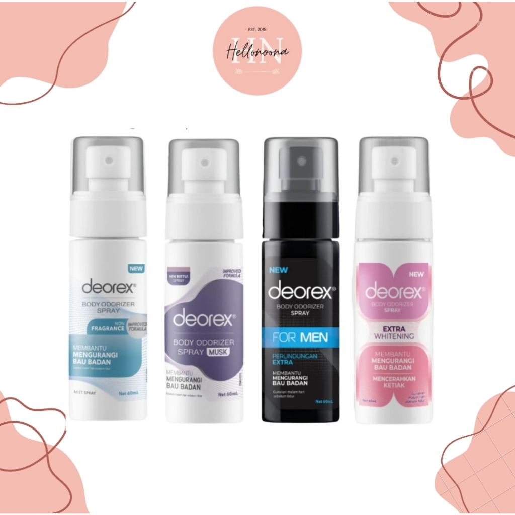 Jual DEOREX - Body Odorizer Spray 60ml - Non-Fragrance | Musk | Men ...
