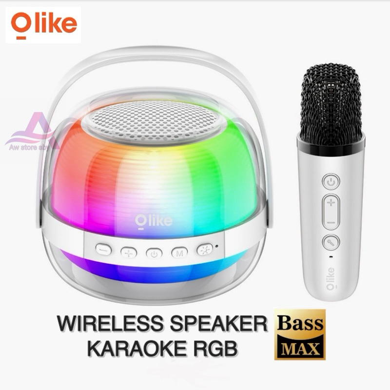 Jual Olike Wireless Speaker Karaoke + Mic HD Audio Bass Max Spiker ...