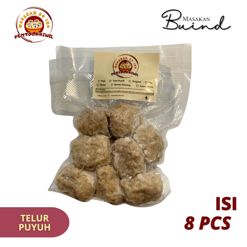 Jual Bakso Pentol Kriwil / Cilok Kriwil Frozen isi Telur Puyuh (isi ...