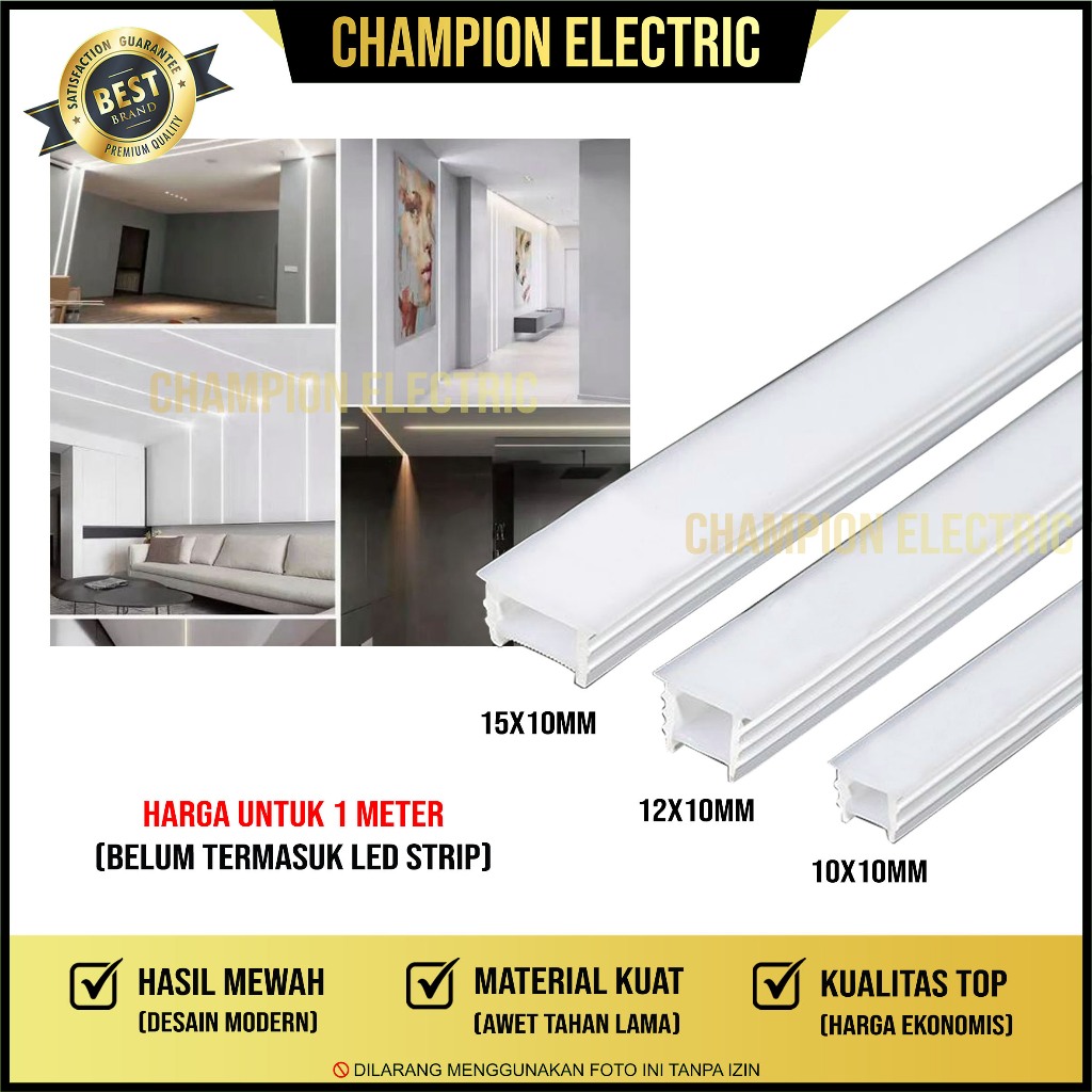 Jual Housing LED Strip Flexible Cover Strip LED Silicon Susu | Shopee ...