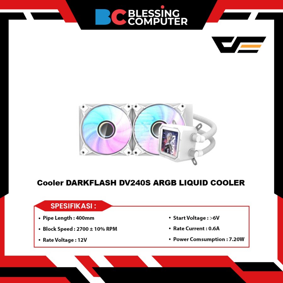 Jual Cooler DARKFLASH DV240S ARGB LIQUID COOLER - White | Shopee Indonesia