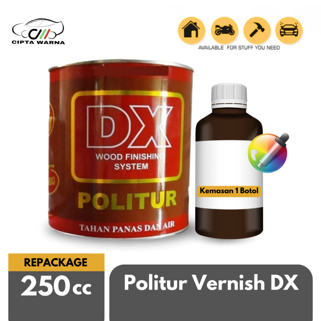 Jual Politur Vernish Dx Repack 250cc | Shopee Indonesia