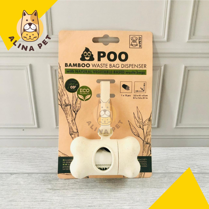 Jual Poo Bag Dispenser Bamboo Poop Bag Dispenser Kotoran Anjing Bahan ...