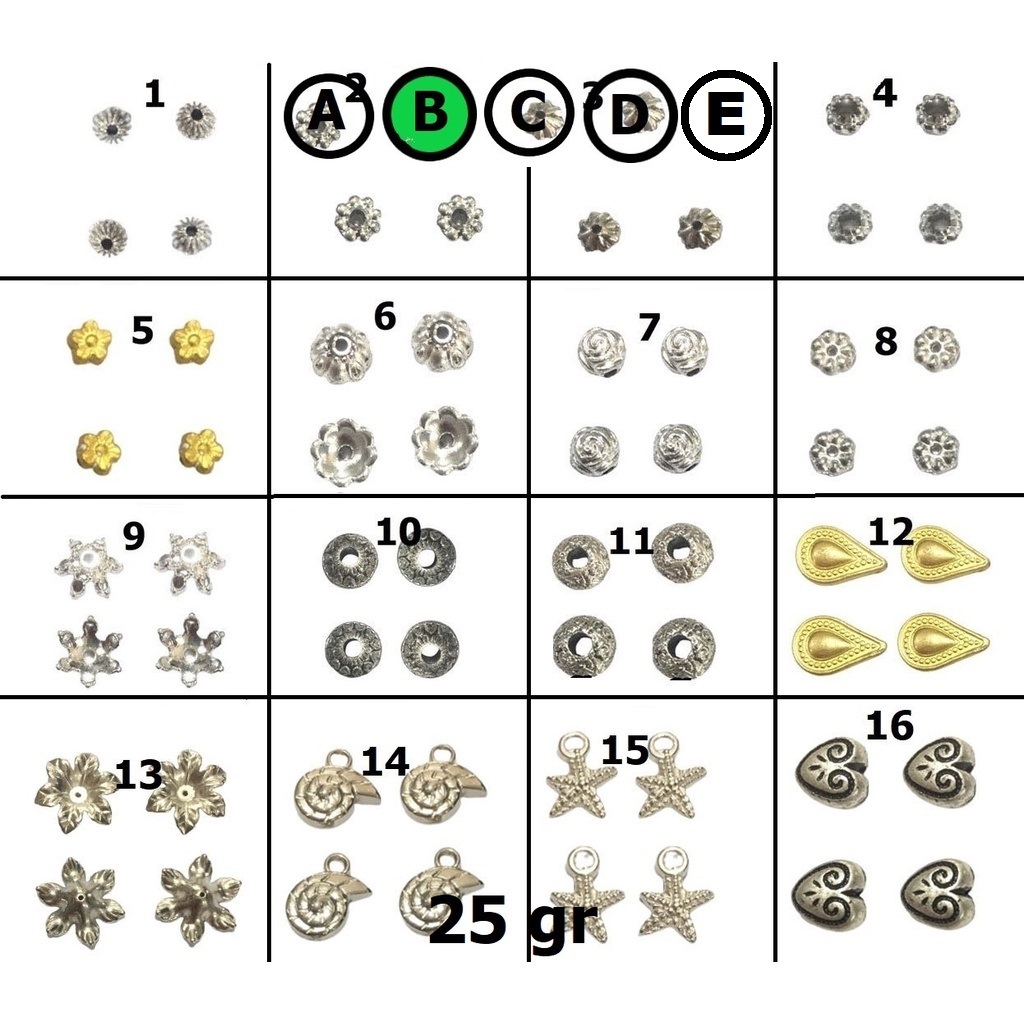 Jual Mote Manik Silver dan Gold Macam2 Model Type B Harga/25gr | Shopee ...