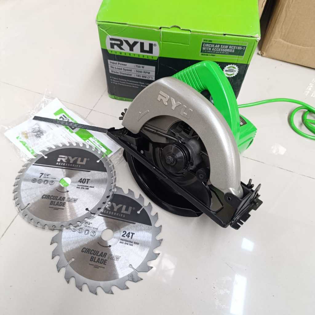Jual RYU Mesin potong modern gergaji kayu 7 inch circular saw RCS185 ...