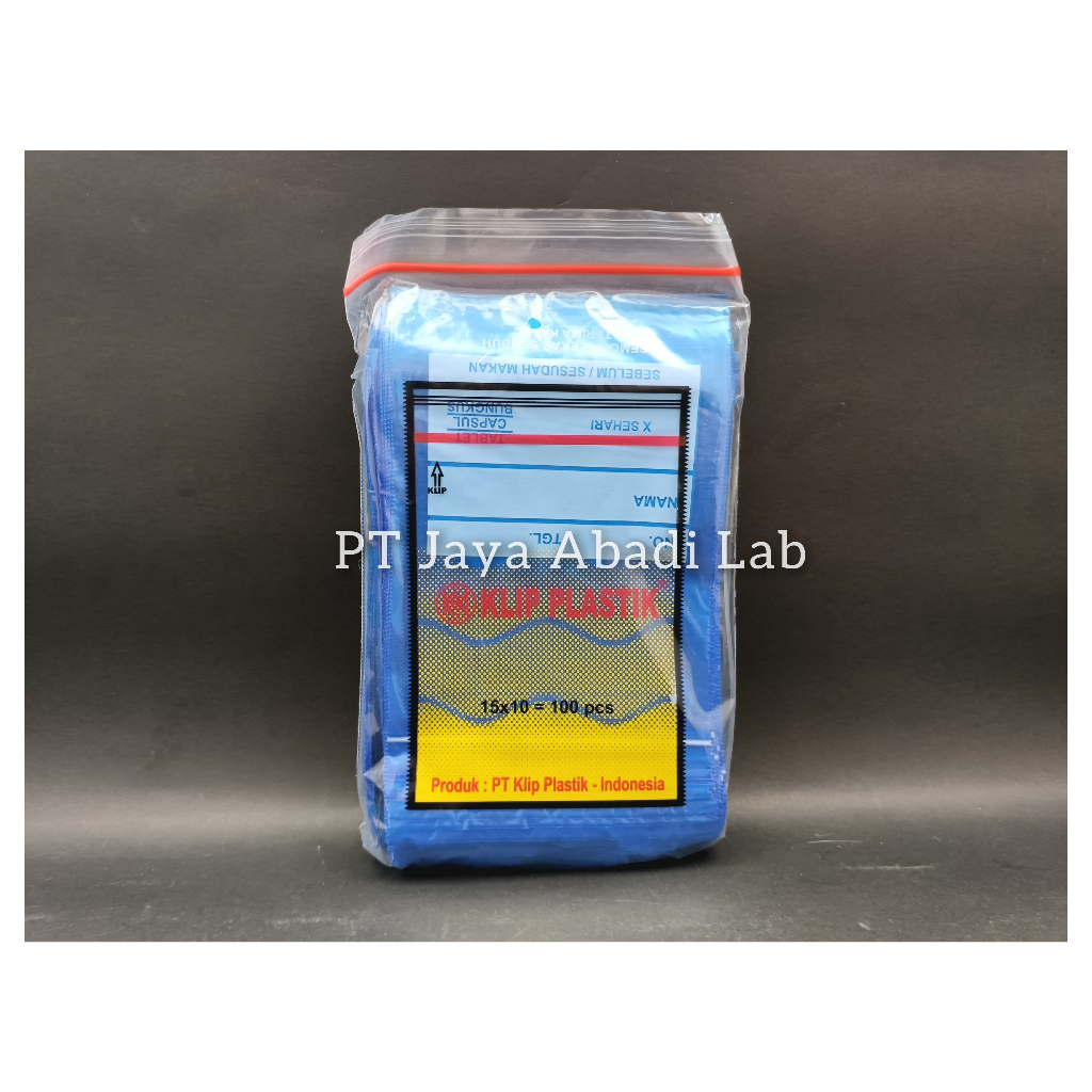Jual plastik klip obat ukuran 15x10 cm isi 100 lembar pak farmasi ...