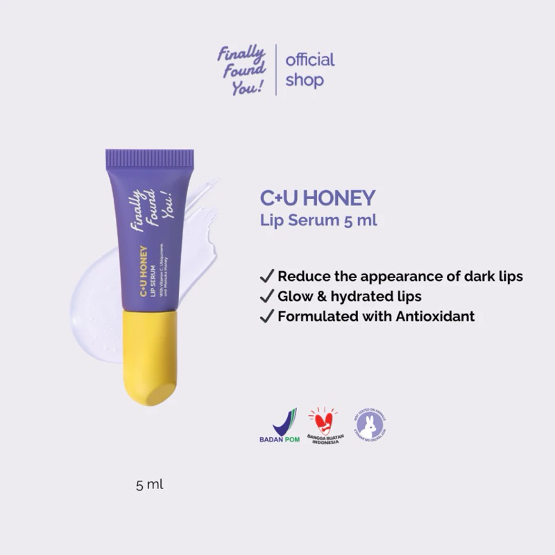 Jual [BPOM] FINALLY FOUND YOU FFY C+U Honey Lip Serum (5ml) | Shopee ...