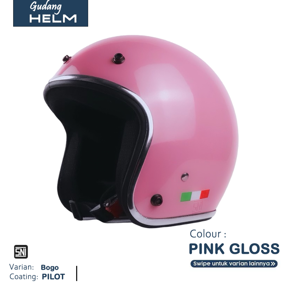 Jual HELM Pilot Italy Original Helm Bogo Retro Pilot Vespa Dewasa Pria ...