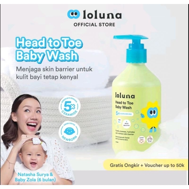 Jual LOLUNA HEAD TO TOE BABY WASH 300 ML | Shopee Indonesia