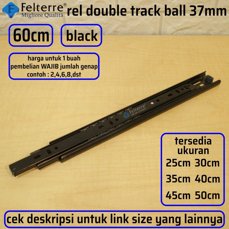 Jual rel double track FELTERRE | rel laci ball bearing full extension ...