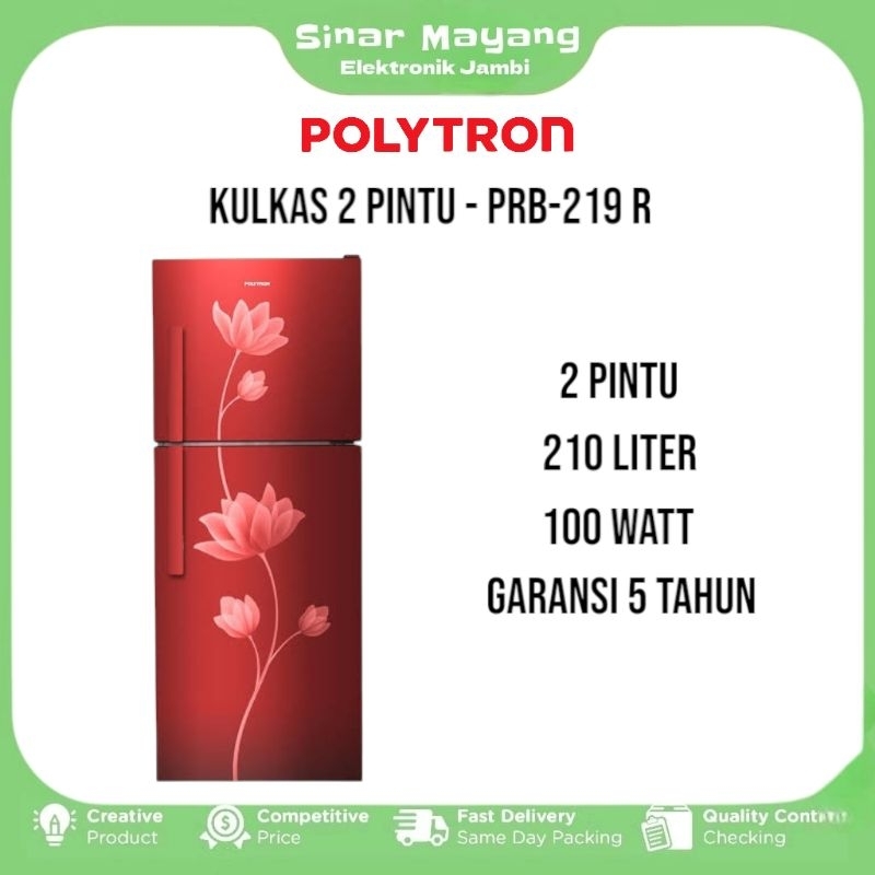Jual Kulkas POLYTRON PRB-219/ Kulkas 2 Pintu Tanpa Salju POLYTRON ...