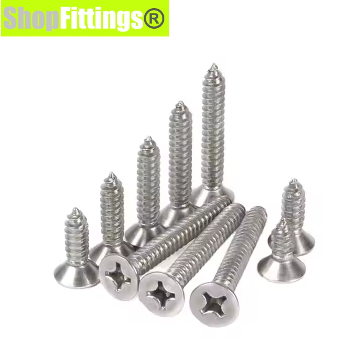 Jual Skrup Sekrup Kayu Kepala Datar Stainless Steel Wood Screws Flat Head Varian Ukuran | Shopee ...