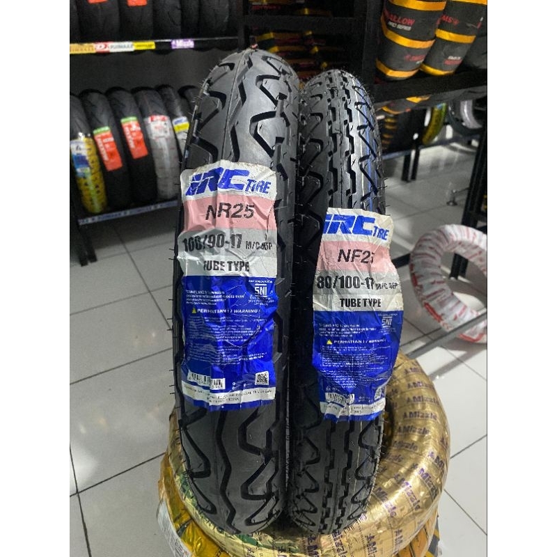 Jual SEPASANG BAN MOTOR BUKAN TUBLESS IRC NR25 100/90-17 NF25 80/100-17 ...