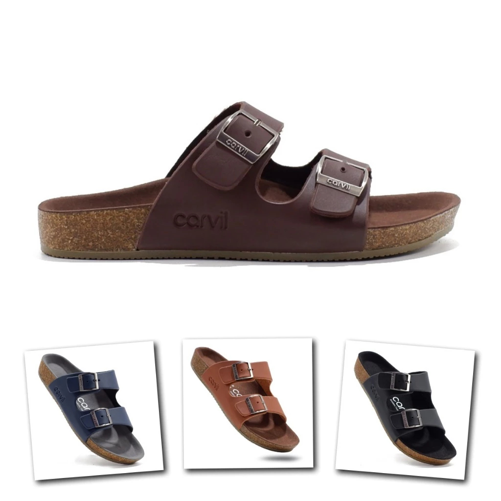 Jual Carvil Romeo Sendal Selop Pria Casual Original Sandal Slop Cowok ...