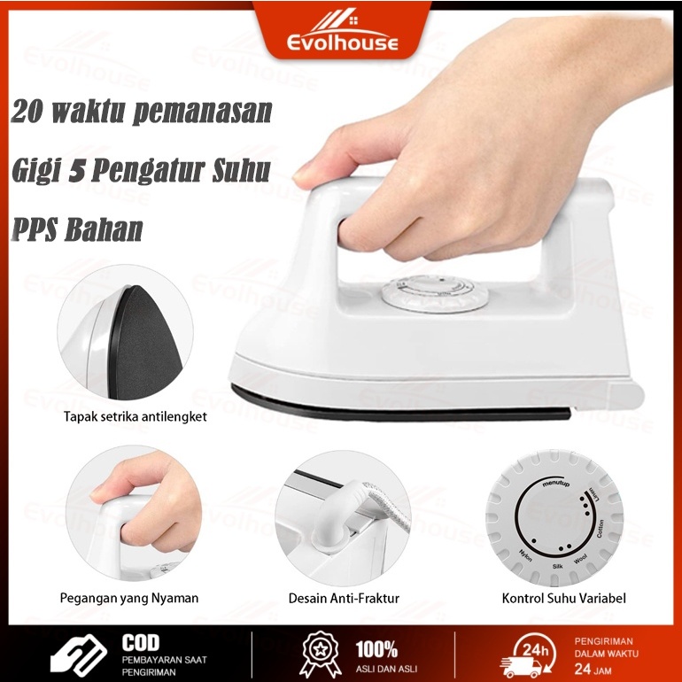 Jual Setrikaan Listrik Mini Iron Foldable-500W Setrika Portabel Iron ...